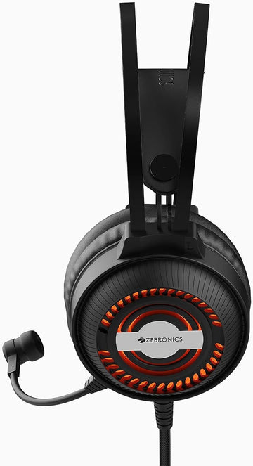 ZEBRONICS Zeb-Iron Head Wired Over Ear Headphones with Mic (Black)