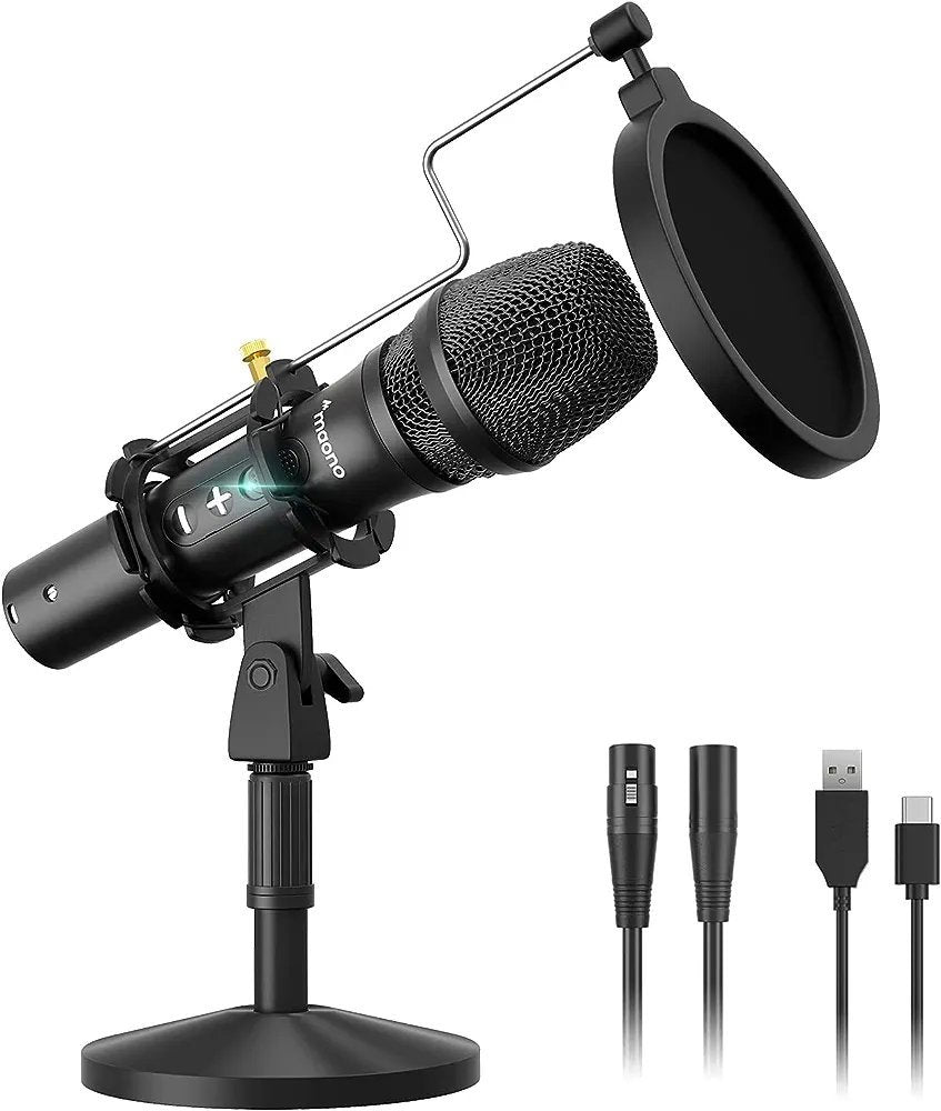 Maono AU-HD300T USB/XLR Dynamic Mic for Singing, PC, YouTube Recording