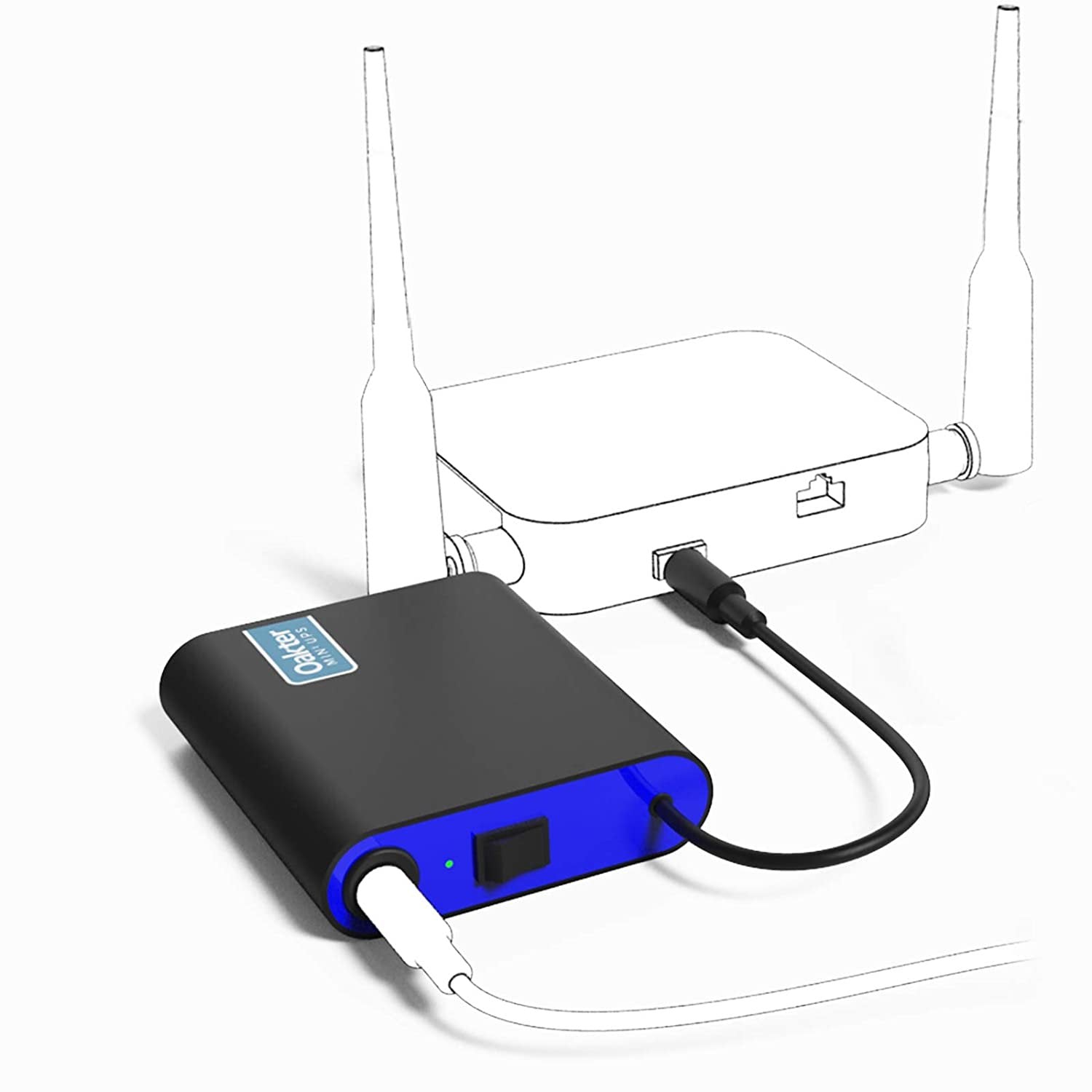 Oakter Mini UPS for 12V WiFi Router Broadband Modem | Backup Upto 4 Ho