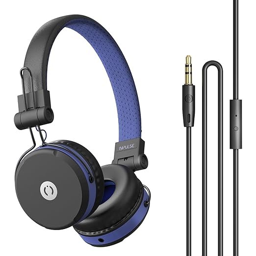 MuveAcoustics Impulse MA-1500FB Wired On Ear Headphones with Mic (Flag