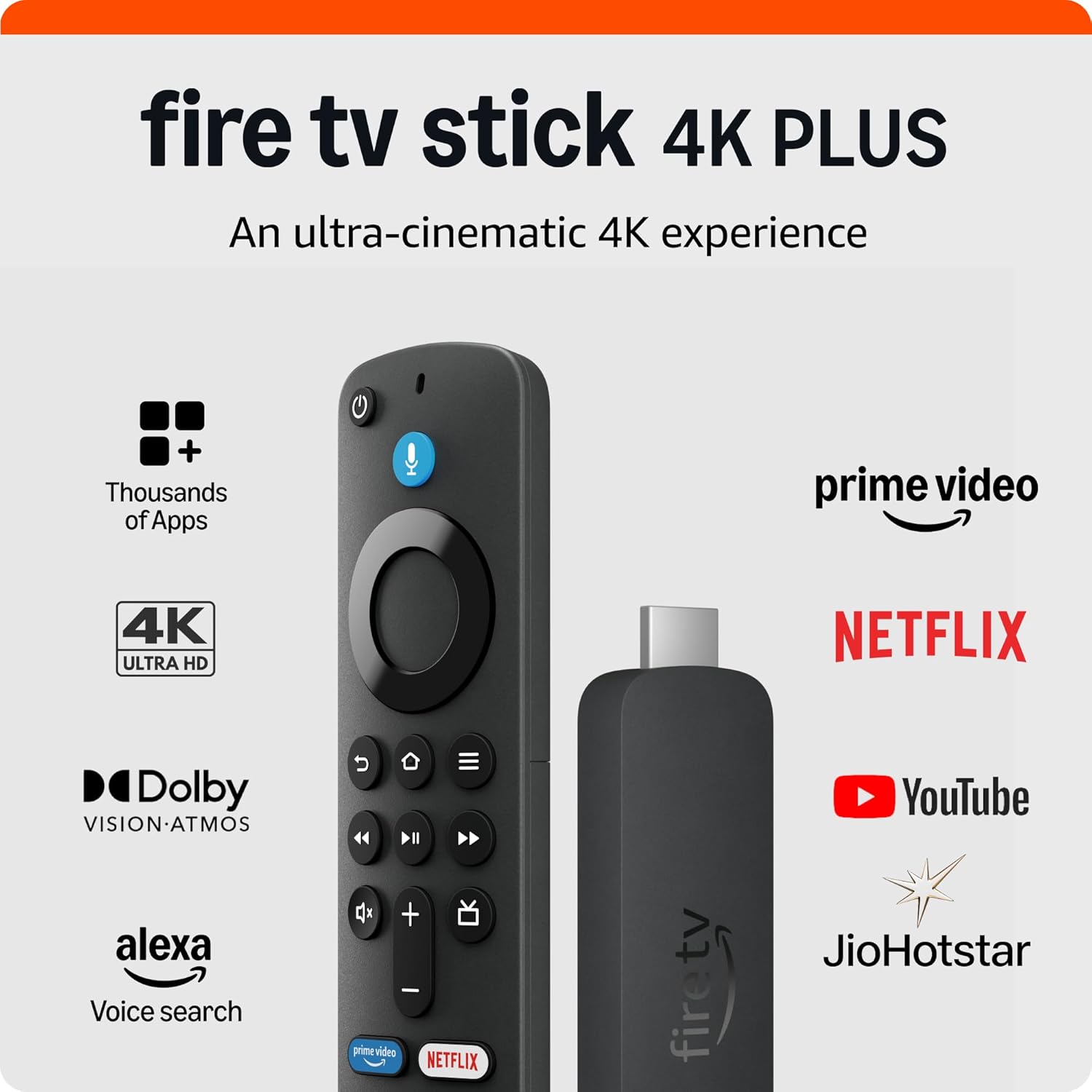 Amazon Fire TV Stick 4K Plus (newest model), Alexa Voice Search, Cinem