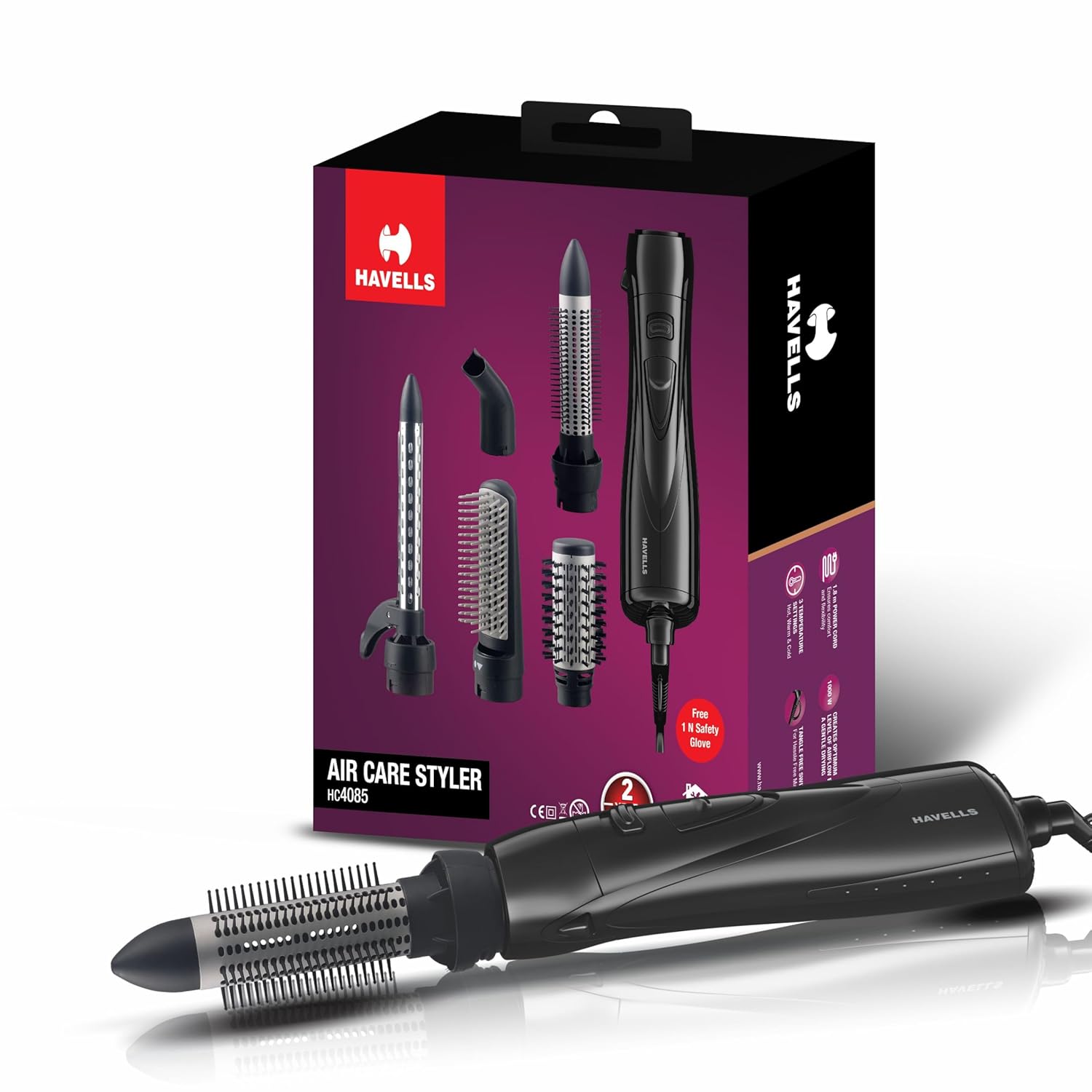 Havells 1000 Watts Air Care Volumizer Hair Dryer | Pre-Styling Half Br