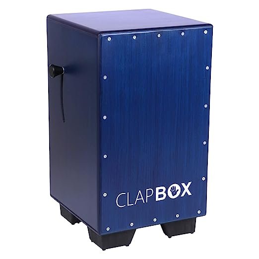 Clapbox Adjustable Snare Cajon CB40- Blue, Birch Wood (H:50 W:30 L:30)