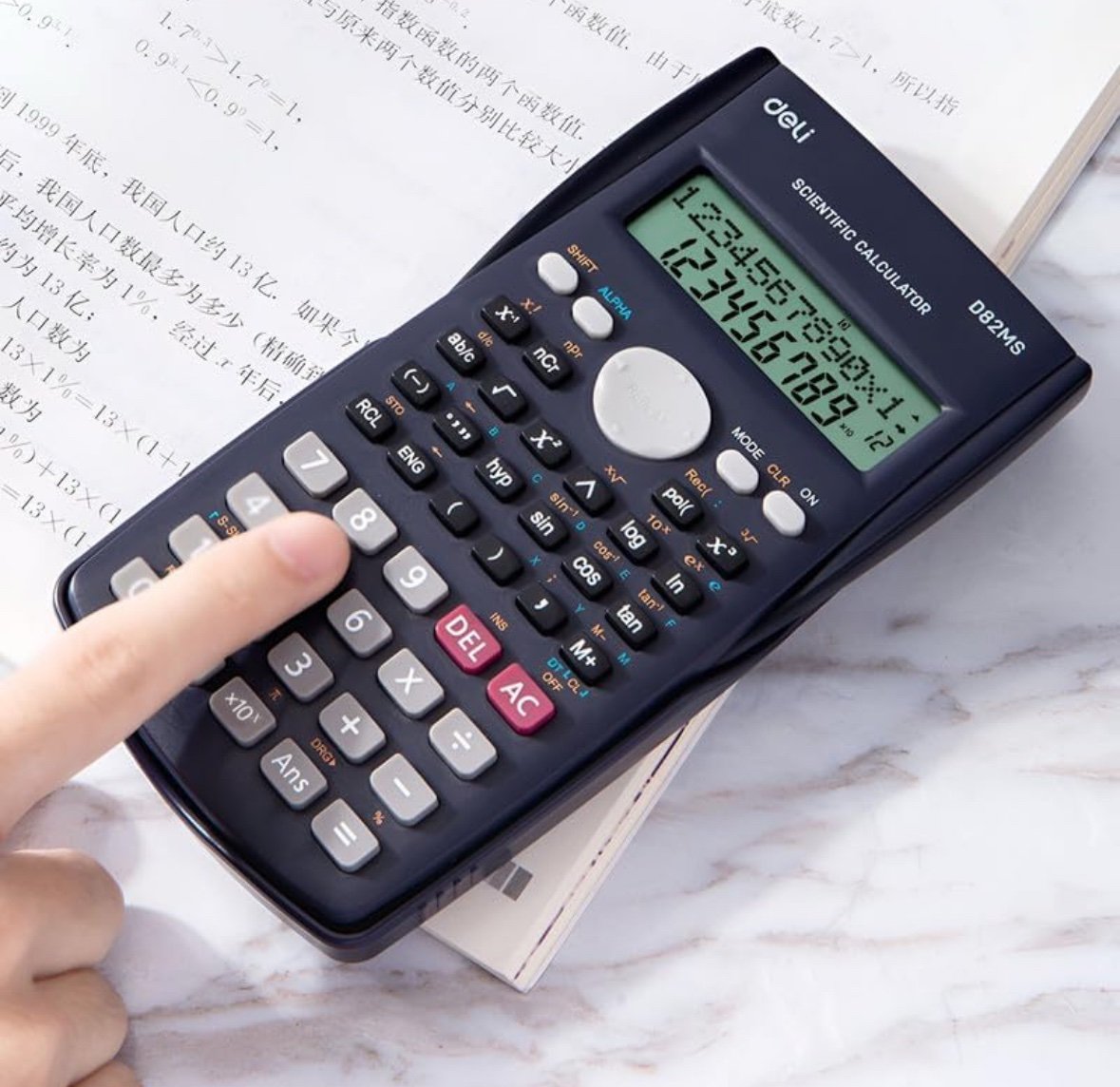 Deli WD 82 MS Scientific Calculator with 240 Functions and 2 Line LED